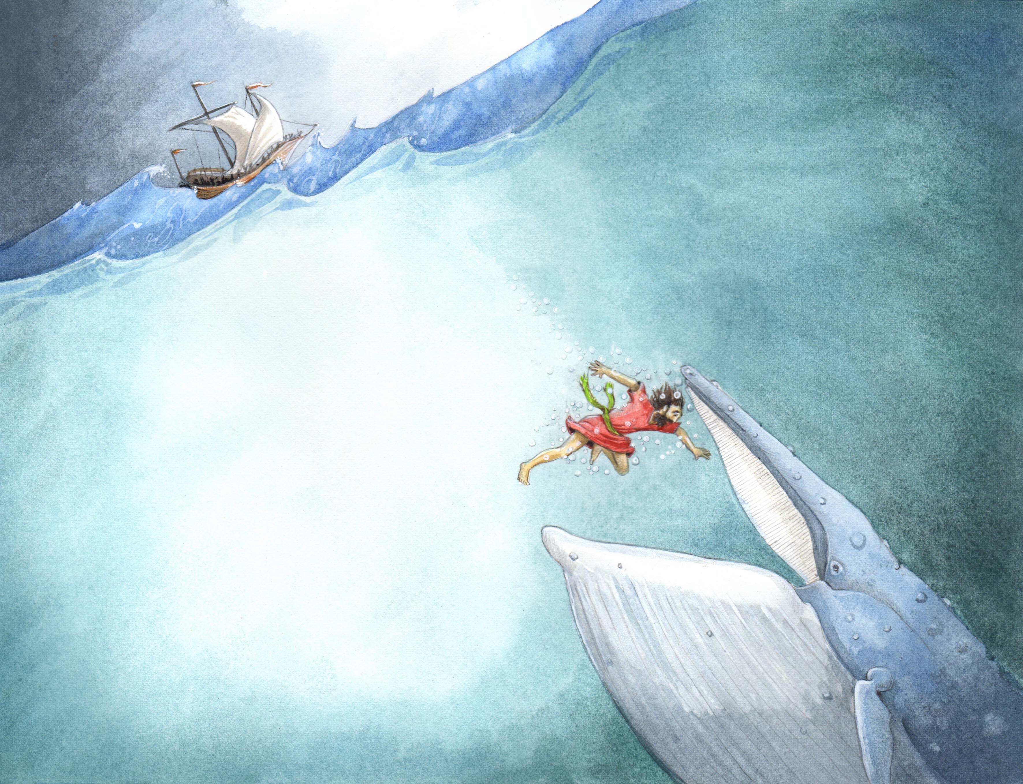 Jonah and the big fish. Children's Bible in 100 stories. Copenhagen ...