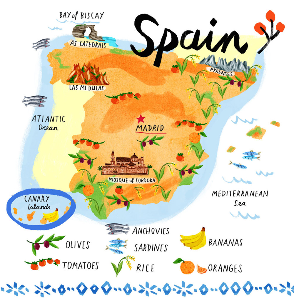 Food Map Of Spain By Christiane Engel food-map-of-spain-by-christiane-engel